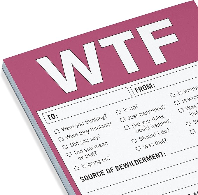 WTF Notes Nifty Note Checklist Memo Pad, 50 Sheets – My Store